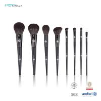 China Wooden Handle BSCI Synthetic Hair Makeup Brush Ferrule Laser Logo for sale
