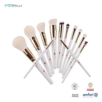 China eco friendly 12pcs Gold Ferrule cosmetic brush set powder foundation for sale