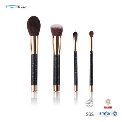 China Travel Mini 4pcs Synthetic Hair Makeup Brush For Powder Liquid Cream for sale