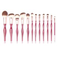 China Ergonomic Design SGS Travel Cosmetic Brushes With Aluminium Ferrule for sale