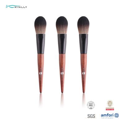China fluffy soft BSCI Individual Makeup Brushes Black Aluminium Ferrule for sale