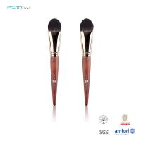 China Cruelty Free Vegan Taklon Kabuki Face Brush Rose Gold Brass Ferrule for sale