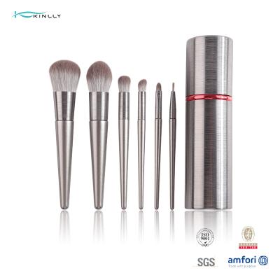 China OEM ODM 6PCS Travel Makeup Brush Set With Holder Private Label for sale