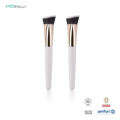 China OEM ODM Angled Blending Synthetic Hair Makeup Brush Customized Color for sale