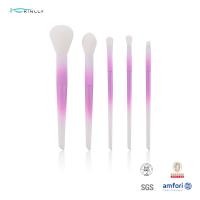China Travel Size OEM OBM ODM pink makeup brush set With Synthetic Hair for sale