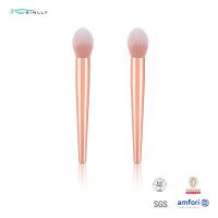 China Single Nylon Hair Angled Foundation Brush With Metal Body Handle for sale