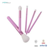 China Nylon Hair Makeup Brushes Collection 5Pcs Travel Cosmetic Brush Set for sale