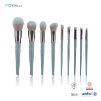 China Customized Nylon Hair Makeup Brush 10pcs Cruelty Free Aluminum Ferrule for sale