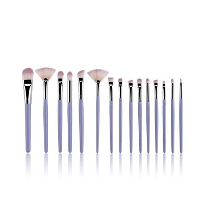 China Aluminum Ferrule 15 Pc Makeup Brush Set Private Label Makeup Brushes For Beginners for sale