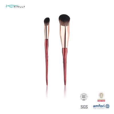 China Angled Flat Individual Makeup Brushes 2pcs For Concealer Nose Contour for sale