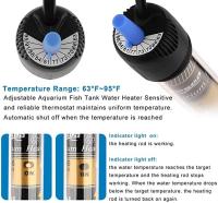 China 50W Quartz Glass Aquarium Heater Controller Adjustable Submersible Betta Fish Tank Thermostat for sale
