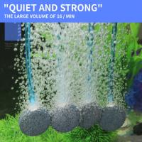 China Aquarium 4 Outlet Quiet Air Oxygen Pump Fish Tank Aerator Pump With Air Stone for sale