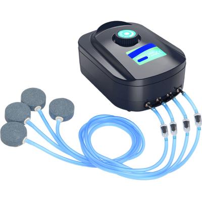 China Aquarium 4 Outlet Quiet Air Oxygen Pump Fish Tank Aerator Pump With Air Stone for sale