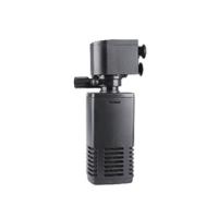 China Black Aquarium Fish Filter 3 Stage In Tank Filter With Dual Water Outlet Aeration Flow Adjustable for sale