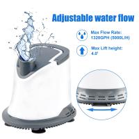 China Aquarium Submersible Water Pump Quiet Adjustable Bottom Suction For Hydroponics Fish Tank Pond Fountain for sale