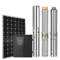 China DC 400W Solar Power Water Well Pump Kit 24V Stainless Steel Deep Well Submersible Solar Pump for sale