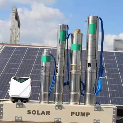 China Solar Kit Well Irrigation Water Pump Dc 0.5hp Borehole Water Pumps for sale