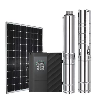 China SS Solar Powered Water Pump High Pressure Brushless DC Deep Well Submersible Pump for sale