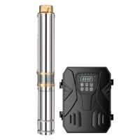 China 6 Inch 5.5kw 98 Meter Head ACDC Hybrid Solar Water Pump For Deep Well System for sale