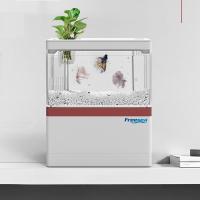 China Mini Table USB Aquarium Fish Tank With Light LED Display 18CM Hight for sale