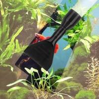 China Plastic Fish Tank Gravel Cleaner Aquarium Siphon Vacuum With Algae Scraper Water Flow Controller for sale