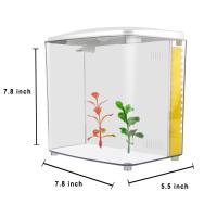 China Small Desktop Aquarium Fish Tank With LED Light And Filter Pump for sale
