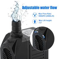 China 9.8ft Cord Length Pond Water Pump Ultra Quiet With Dry Burning Protection for sale