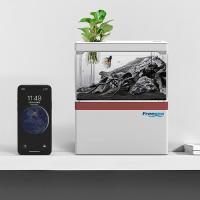 China Submersible Betta Aquarium Square Fish Tank With Water Filter Pump for sale