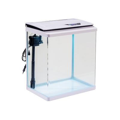 China USB LED Lighting Aquarium Glass Table Fish Farming Tank 19mm Thickness for sale
