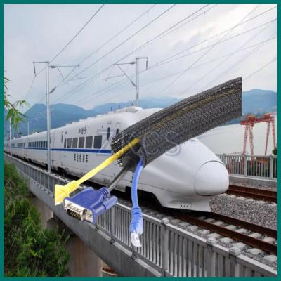 China Good Flame Retardant PET Flexible Expandable SpliceSleeve For Railway Industry for sale