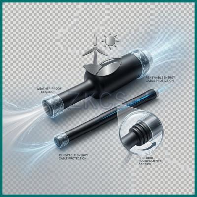China 300mm Heavy Duty EPDM Cold Shrink Tubing High Elastic 18MVm Dielectric for Power Line Cable Protection ROHS 2 Compliance for sale