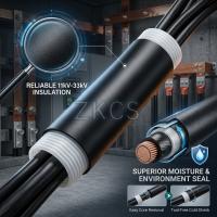 China 80mm Heavy Duty EPDM Cold Shrink Sleeve 43 Shore A Hardness 38KNmm Tear for Residential Cable Joints Protection for sale