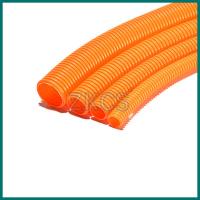 China PP Plastic Corrugated Pipe 125 Centigrade Flame Retardant For Cable / Wire Protection for sale