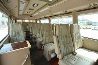 China Fabric Covering Coaster Bus Seats Aluminum Base Frame Headrest Cover for sale
