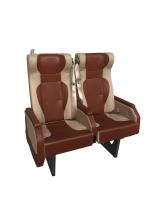 China 610mm Width Luxury Bus Seats Brown White Color With OEM ODM Service for sale