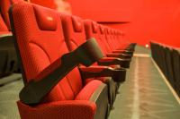 China Professional Theater Room Furniture , Curved Theater Seating Powder Coating Surface for sale