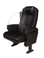 China Quiet Design Commercial Theater Seating Black Color ≥1100 Minimum Row Distance for sale