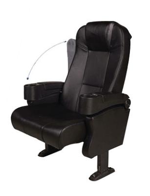 China Quiet Design Commercial Theater Seating Black Color ≥1100 Minimum Row Distance for sale