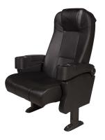 China Quiet Design Commercial Theater Seating Black Color ≥1100 Minimum Row Distance for sale