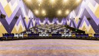 China 490mm Depth Movie Theater Chairs , Cinema Recliner Chairs Slow Return Fold Up for sale