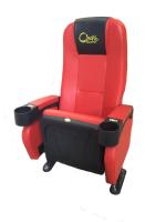China VIP Lounge Commercial Theater Seating Iron Legs Thick Steel Stucture  With Cup Holder for sale