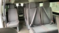 China Adjustable  Hiace Bus Seats Soft Back Fabric Cloth Covering With Gear Recliner for sale