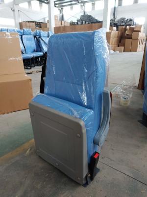 China Increased Comfort Coach Bus Seats High Strength Steel Structure Blue Color for sale