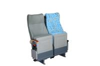China Foldable Comfortable Bus Seats Q235 Steel Frame Weft Knitting Fabric Cover for sale