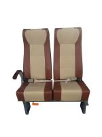 China Brown Color Bus Passenger Seats Long Lever Control Back Adjustable Soft for sale