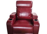 China Double Recliner Theater Seating Sofa , Theater Sofa Set Folding Armrest for sale