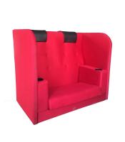 China Non Recliner Theatre Couple Seat Red Color Headrest Reliable Sturdy Structure for sale
