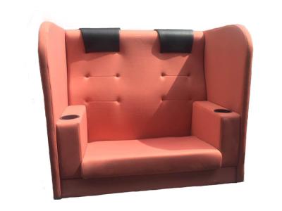 China Powder Coated Frame Couple Cinema Seats , Theater Sofa Recliner ABS Cup Holder for sale