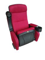 China Red Color Cinema Chairs Space Saving Movable Armrest Compound Vestee Surfance for sale