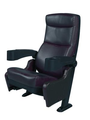 China Black Color Home Theater Chairs Fixed Armrest 540mm Width 445mm Depth for sale